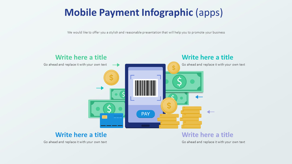 Mobile Payment Infographic Diagram (apps)