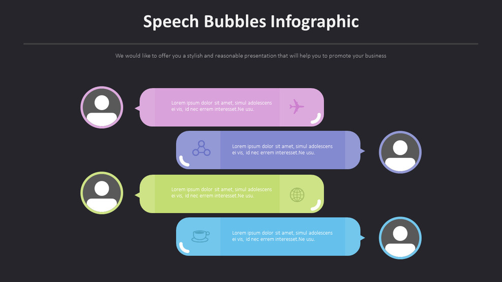 Speech Bubbles Infographic Diagram