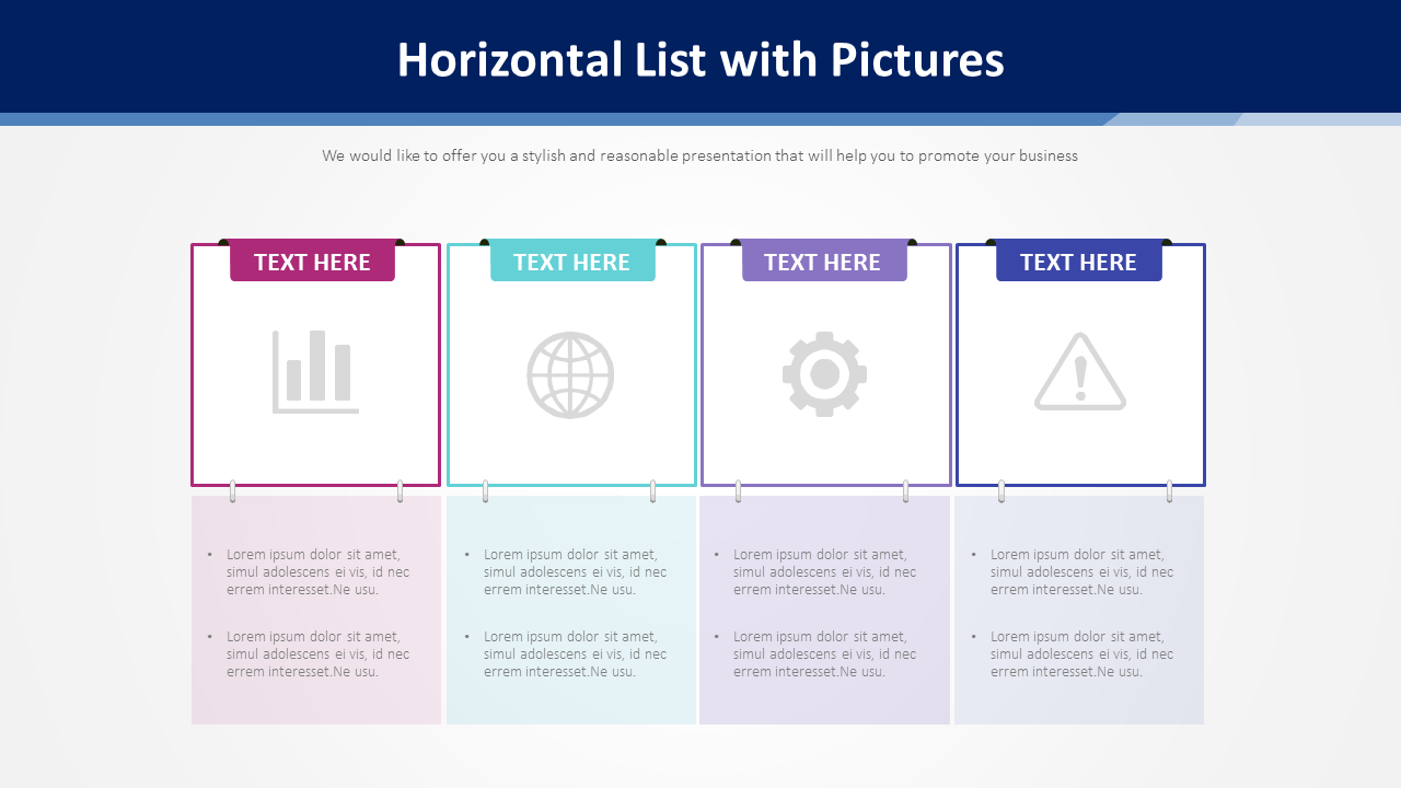 Horizontal List with Pictures Diagram