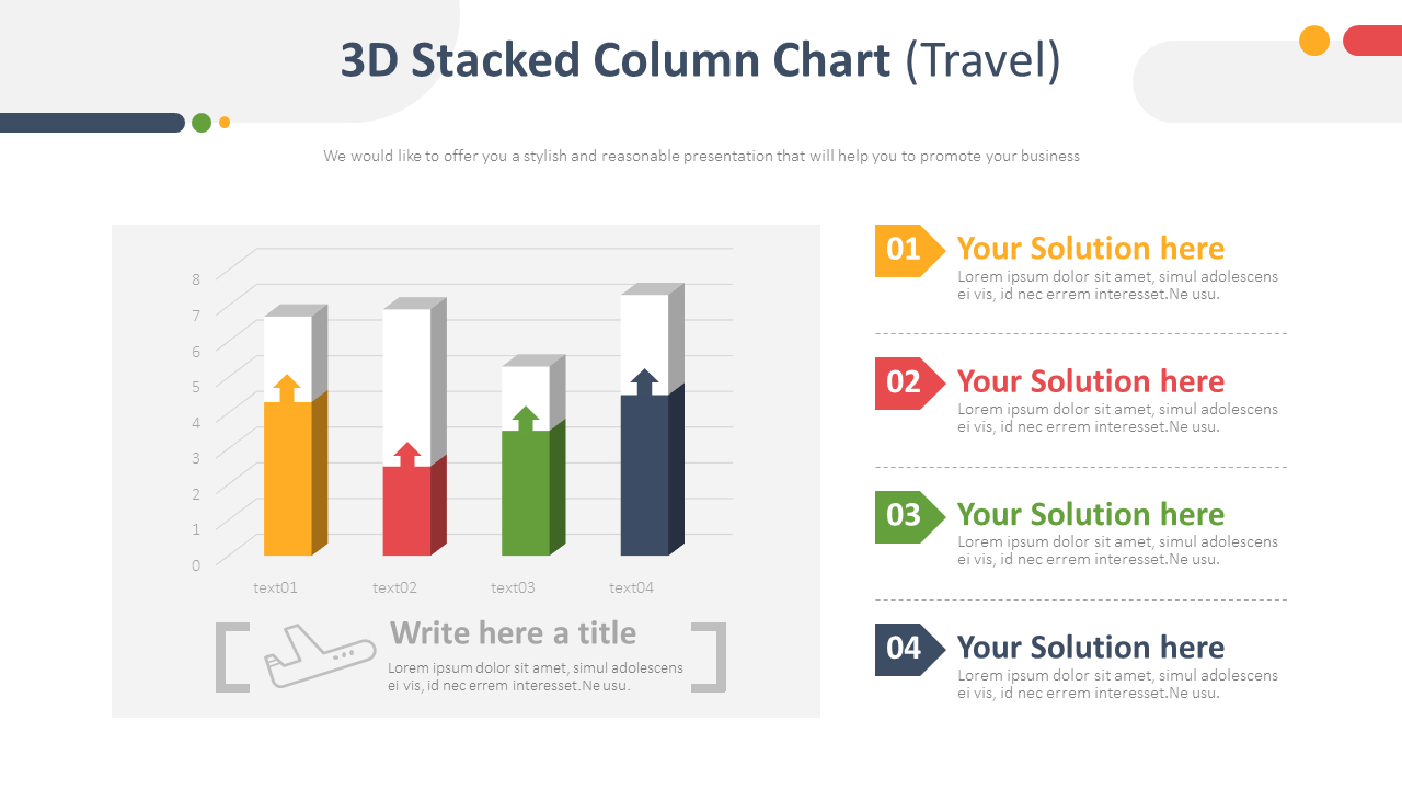 3D Stacked Column Chart (Travel)