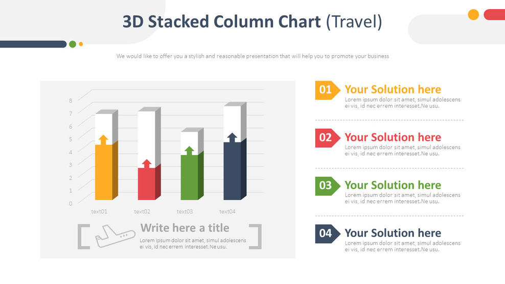 3D Stacked Column Chart (Travel)