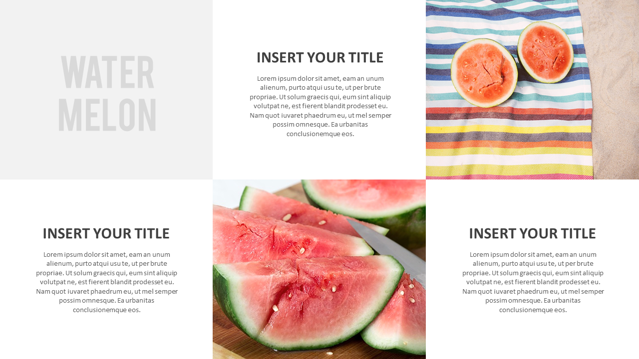 Summer pineapple & watermelon PowerPoint Templates Design