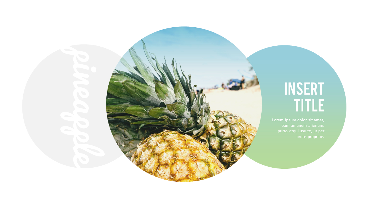 Summer pineapple & watermelon PowerPoint Templates Design