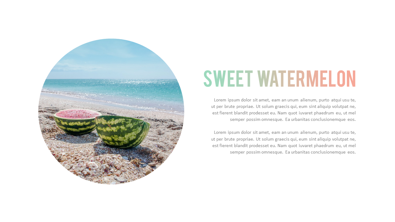 Summer pineapple & watermelon PowerPoint Templates Design