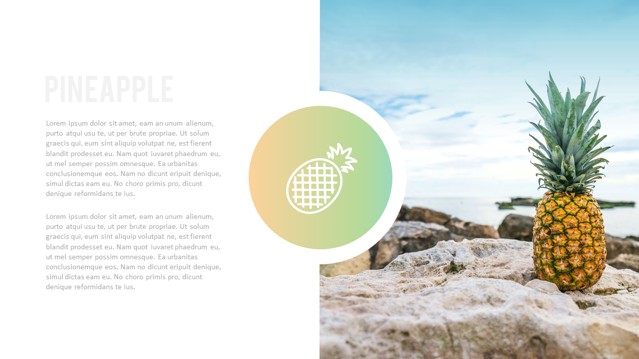 Summer pineapple & watermelon PowerPoint Templates Design