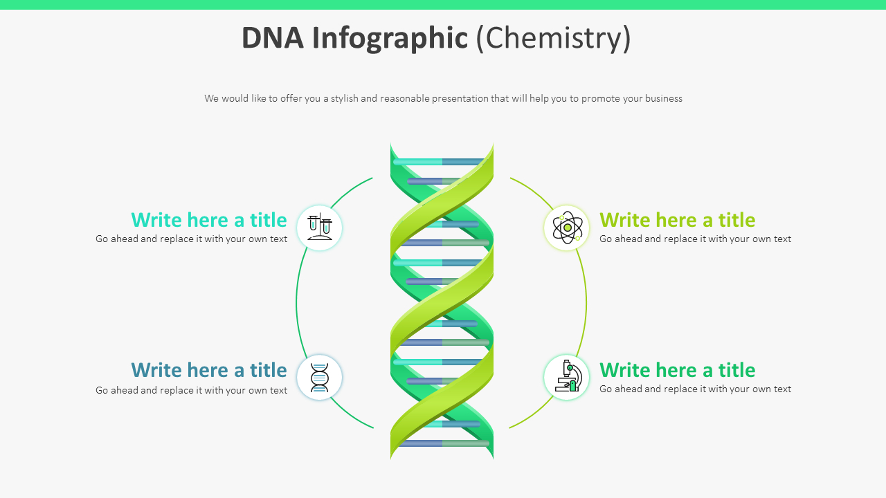 DNA Infographic 다이어그램 (화학)