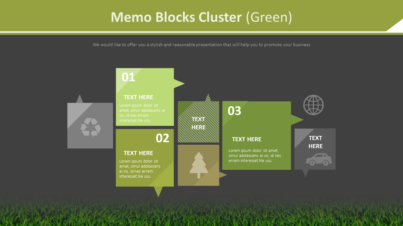 Memo Blocks Cluster Diagram (Green)