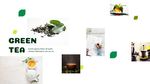 Grüner Tee Präsentation PowerPoint Templates Design