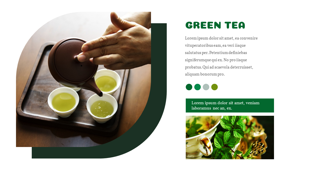 Green Tea Presentation PowerPoint Templates Design