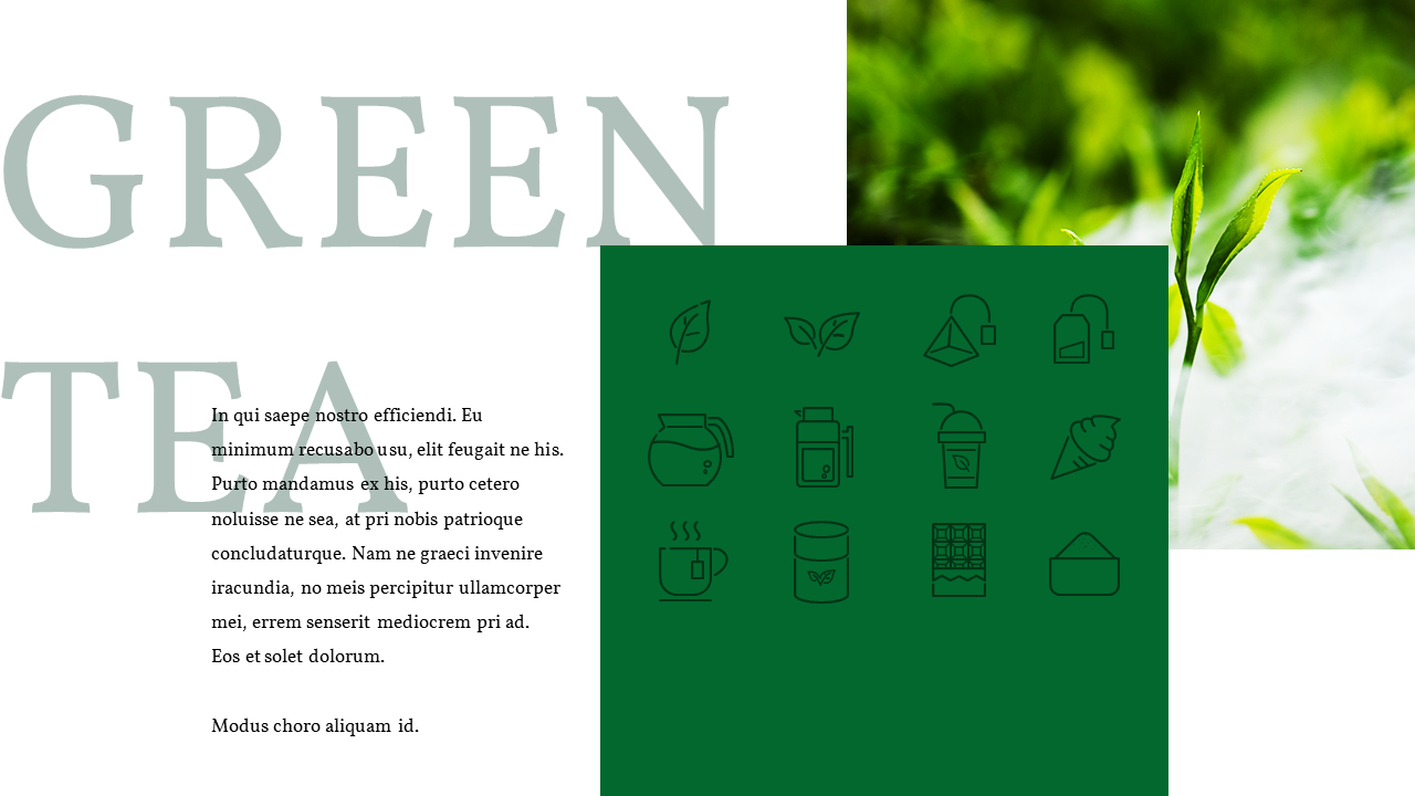 Green Tea Presentation PowerPoint Templates Design