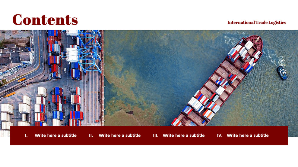 International trade logistics PowerPoint Slides