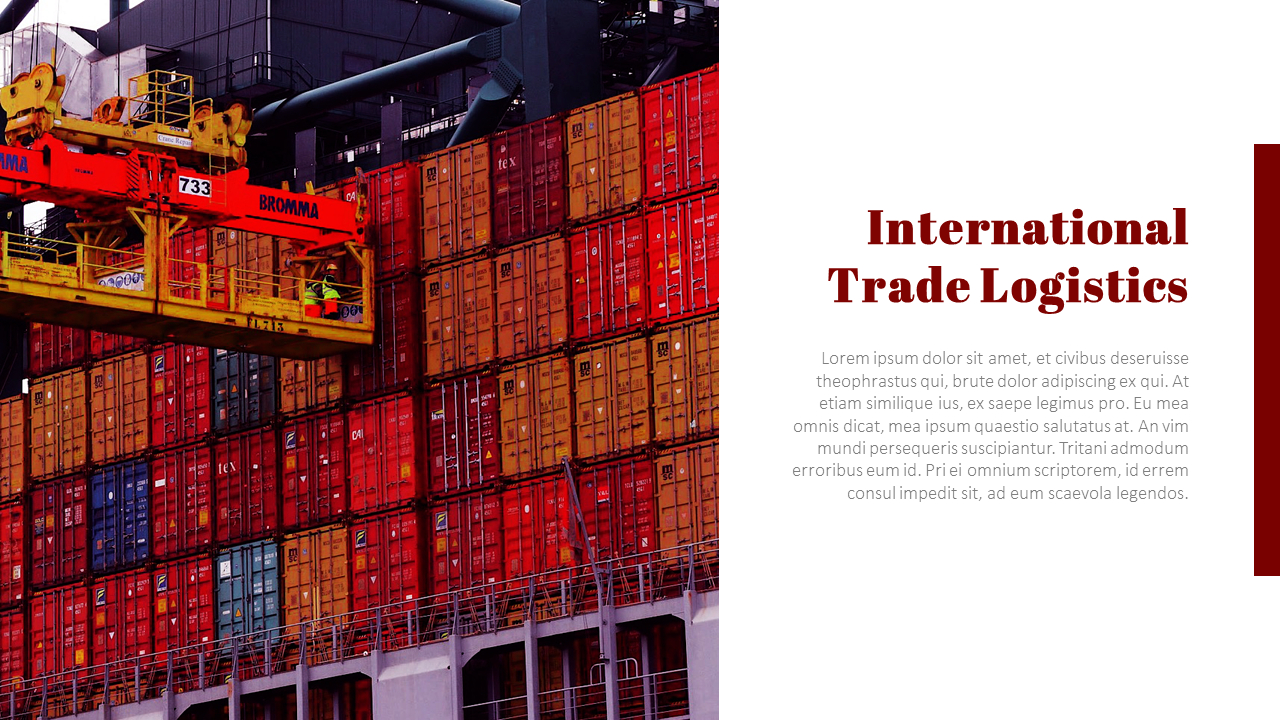 International trade logistics PowerPoint Slides