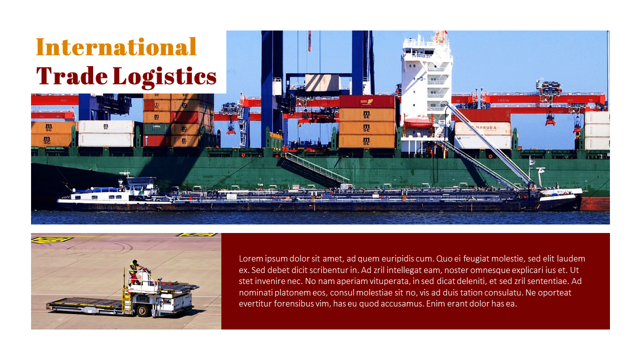 International trade logistics PowerPoint Slides
