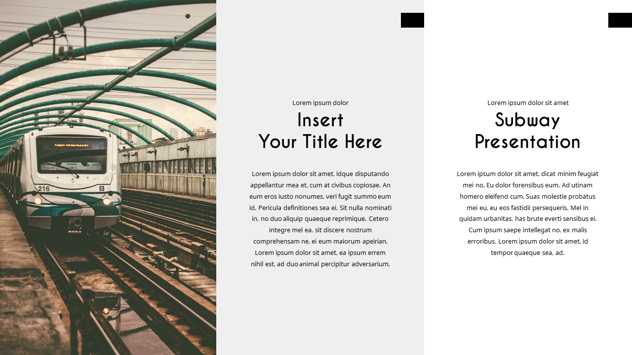 Subway PowerPoint Presentation Examples