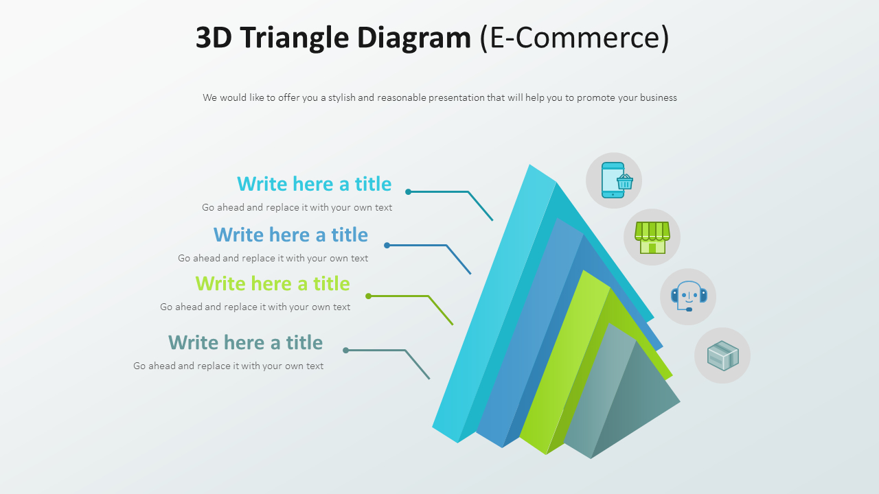 3D Triangle Diagram Diagram (E-Commerce)