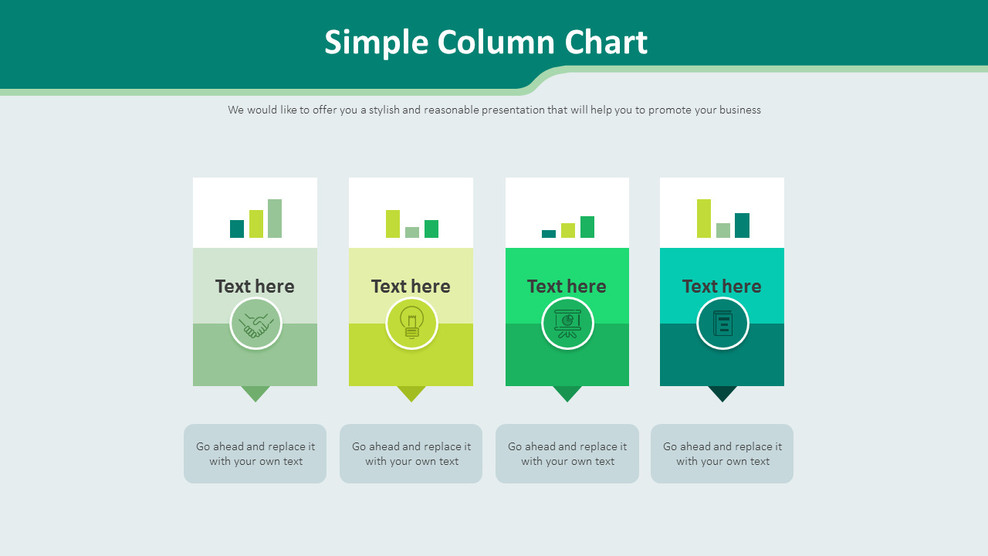 Simple Column Chart Diagram