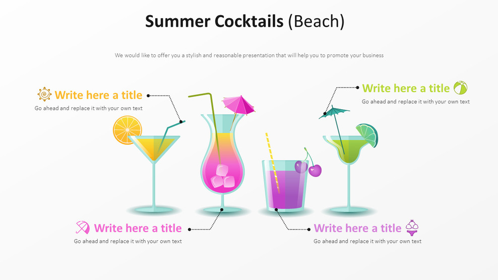 Summer Cocktails Diagram (Beach)|Infographics