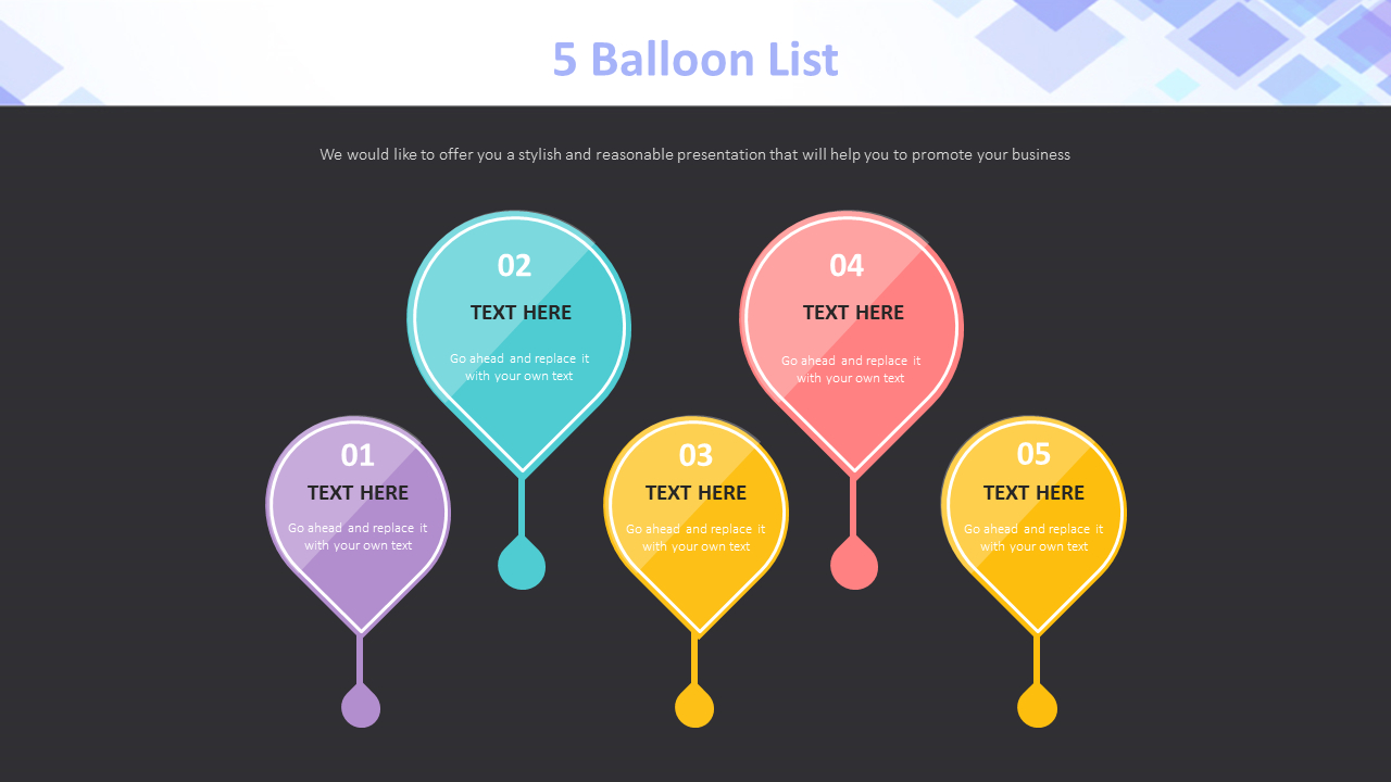 5 Balloon List Diagram