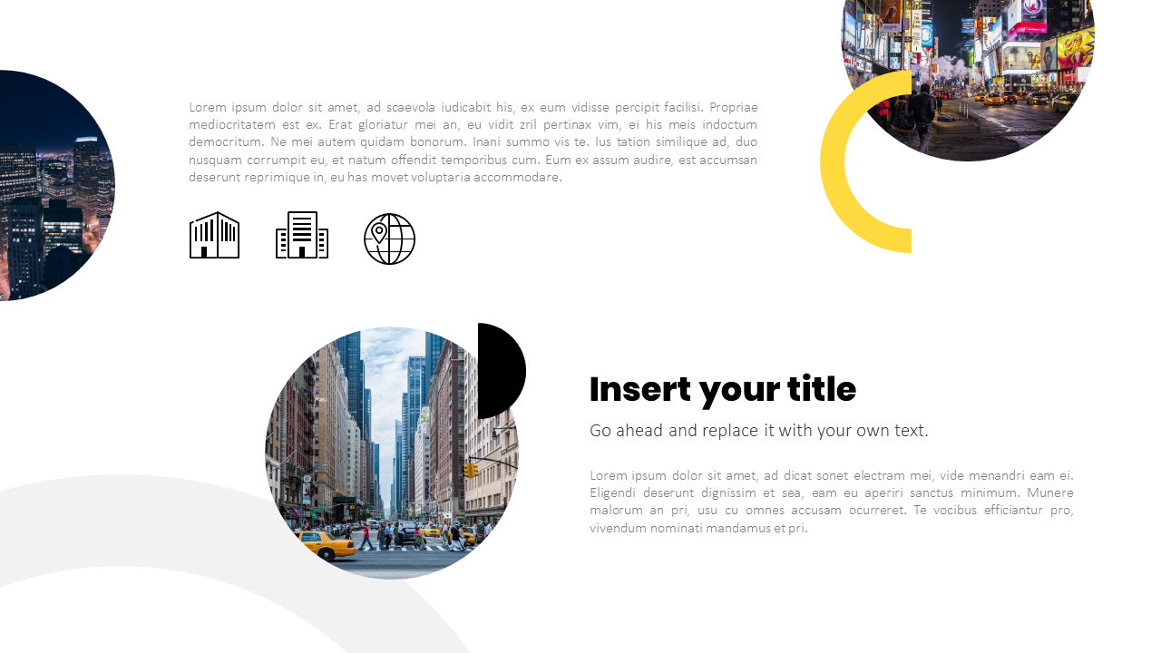 Midnight Starry City PowerPoint Template Design