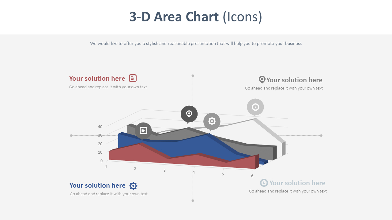 3-D Area Chart (Icons)