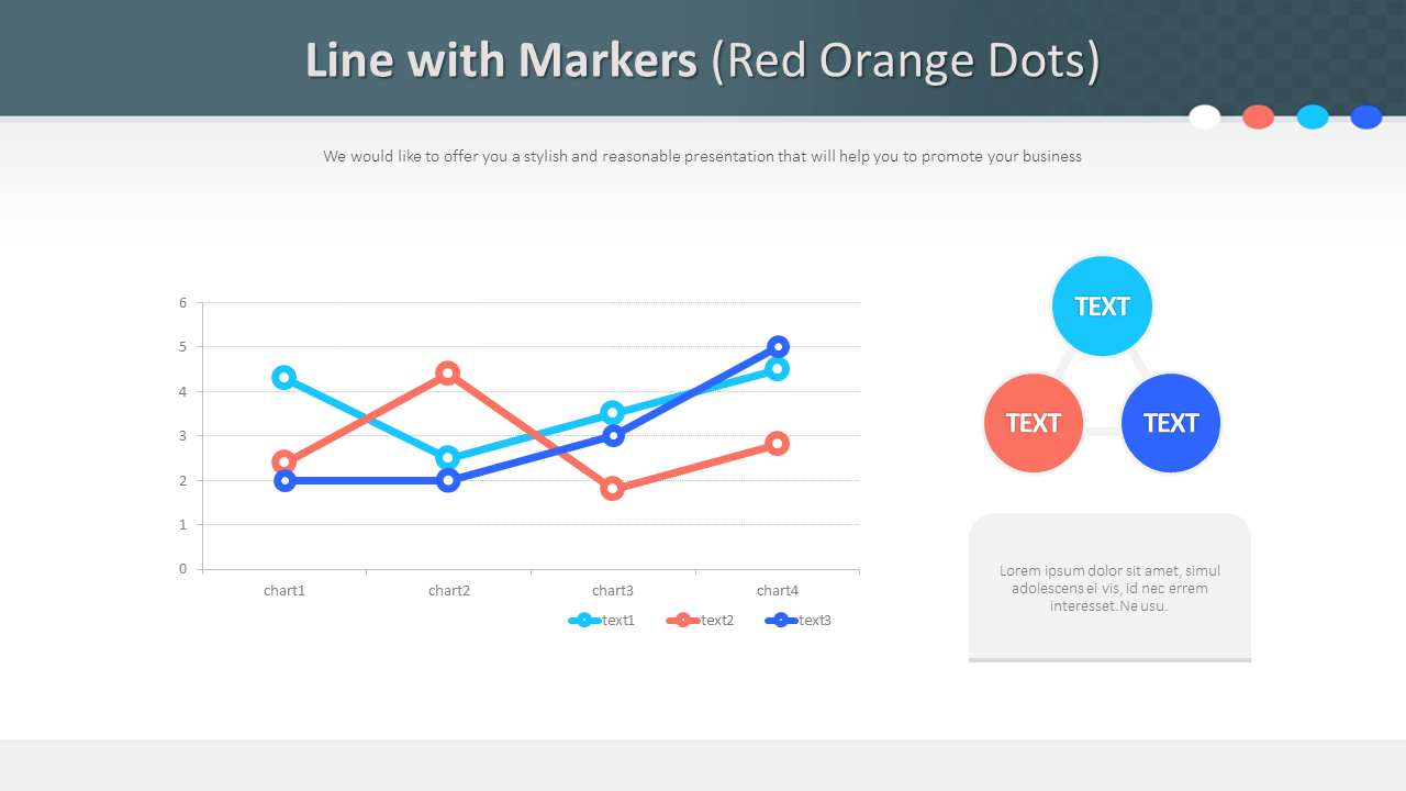 Line with Markers (Red Orange Dots)