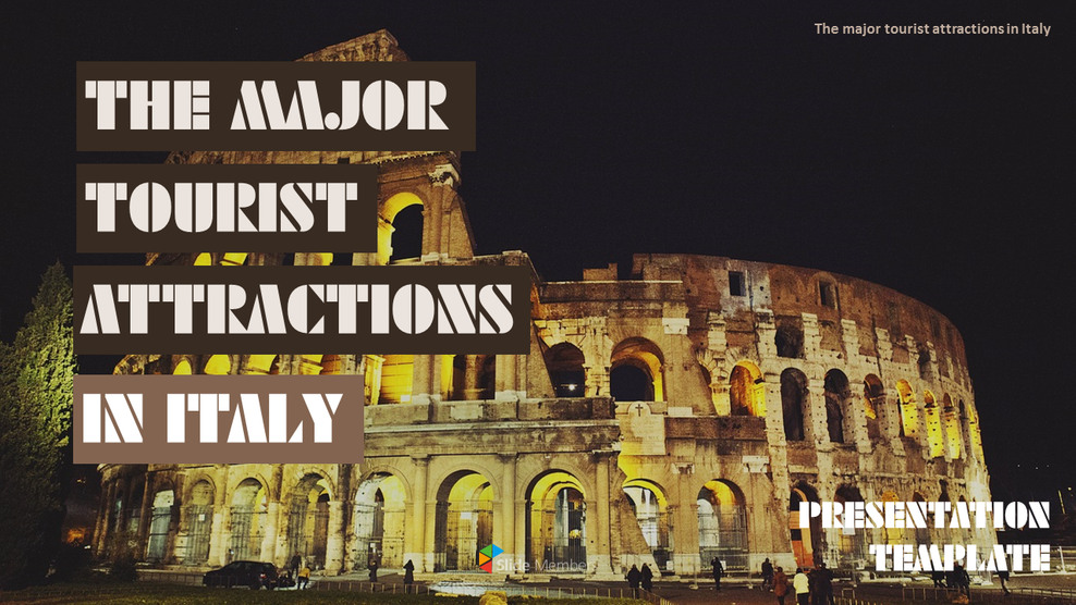The Major Tourist Attractions In Italy Theme PPT Templates