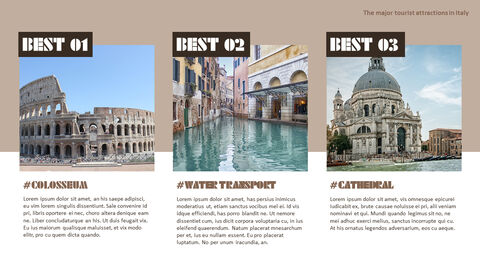 The Major Tourist Attractions In Italy Theme PPT Templates