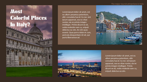 The Major Tourist Attractions In Italy Theme PPT Templates