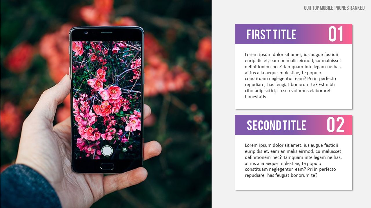 Latest & New Smartphone List Slide PPT