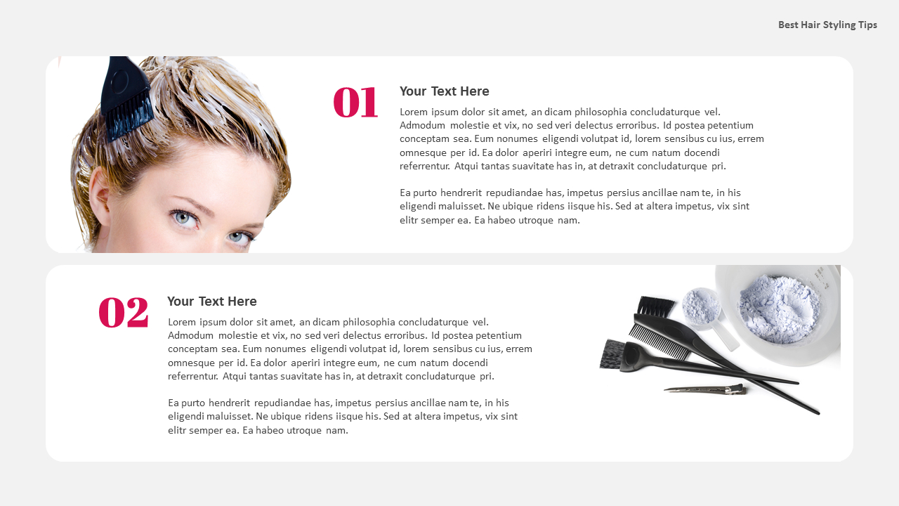 Best Hair Styling Tips PowerPoint Format