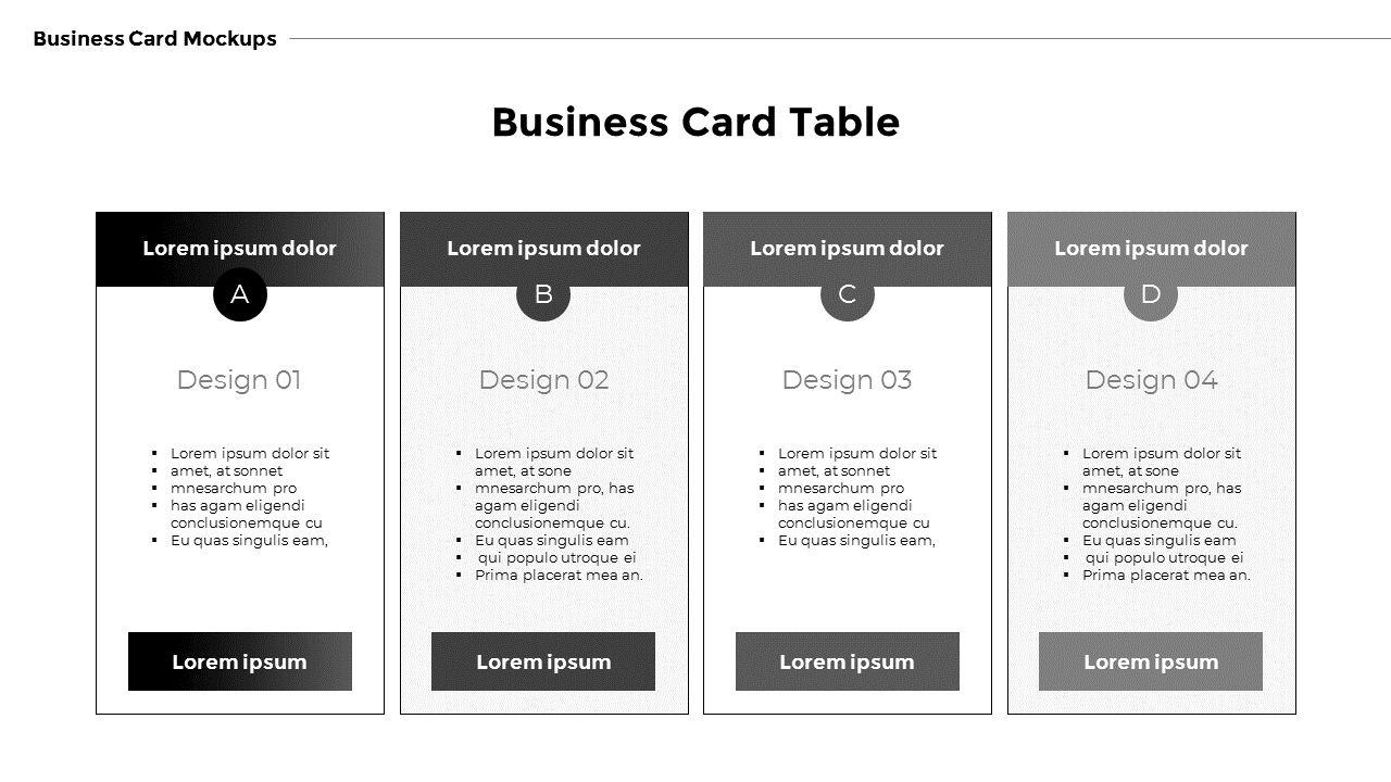Business Card Mockups Modern PPT Templates