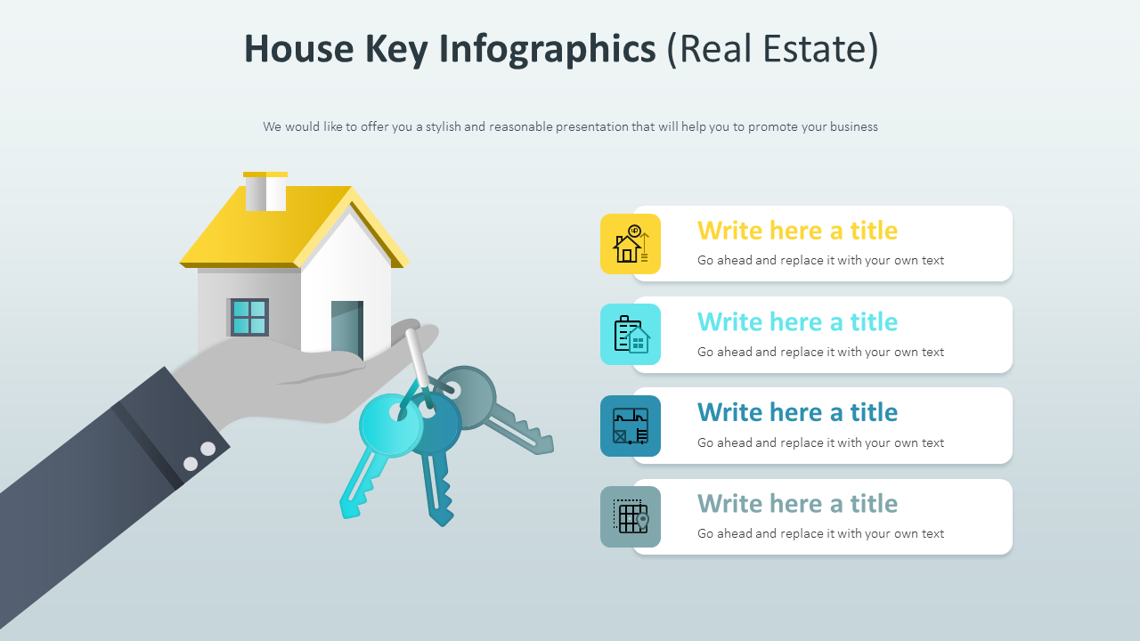 House Key Infographic Diagram (Real Estate)