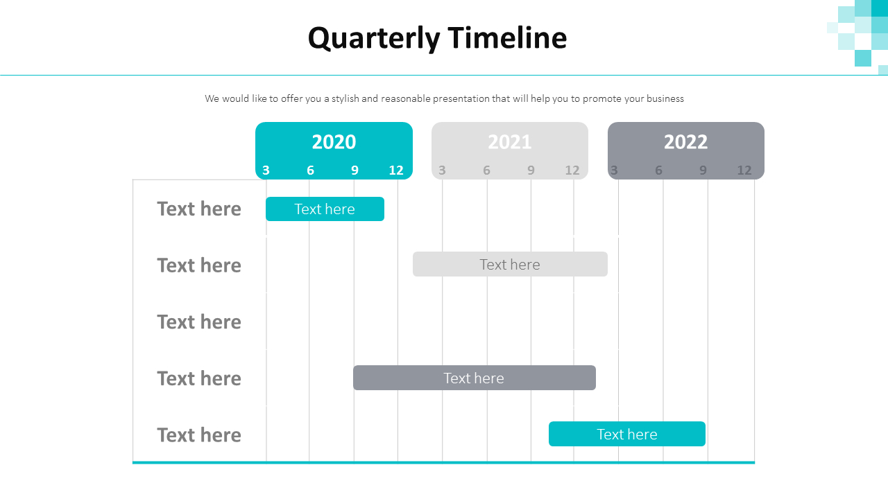 Quarterly Timeline Diagram