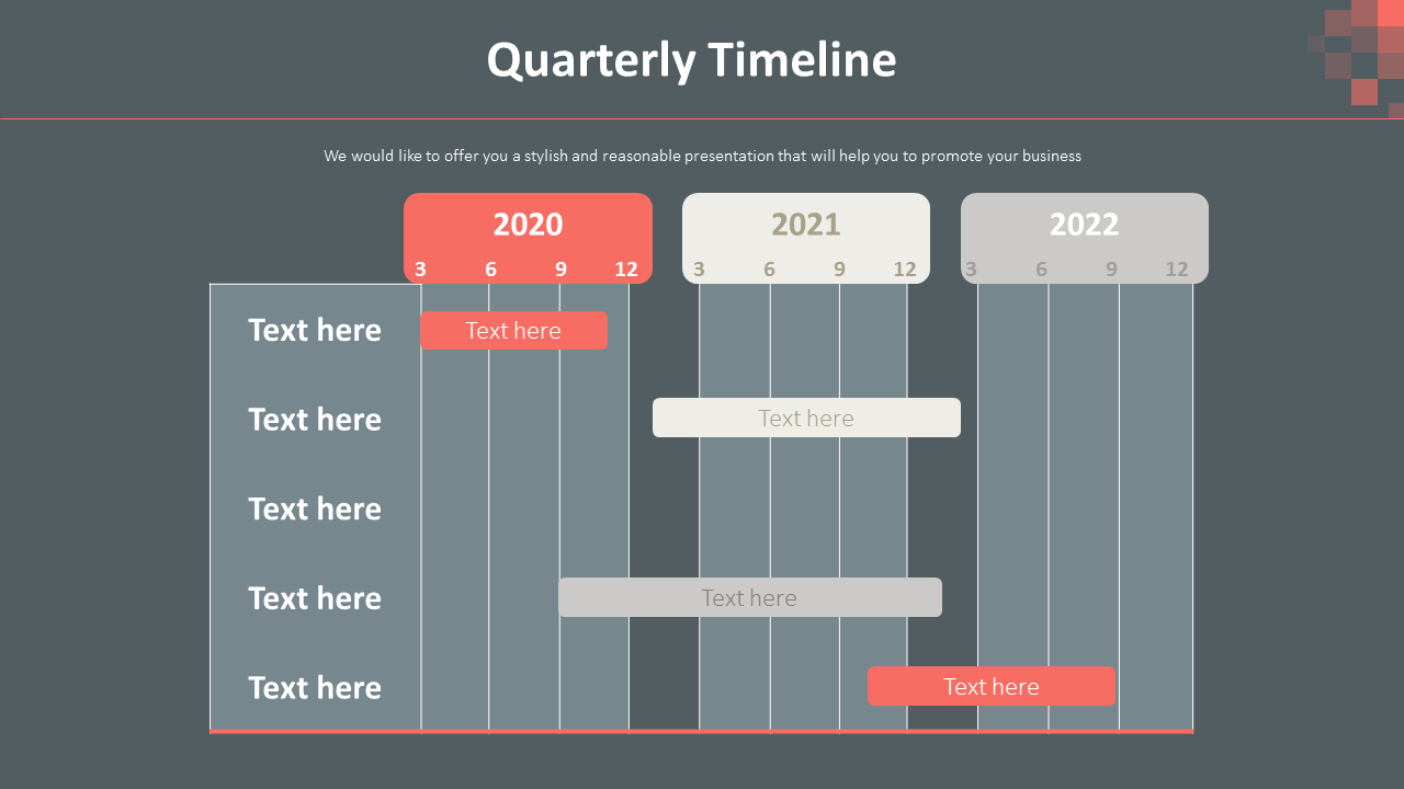 Quarterly Timeline Diagram Riset