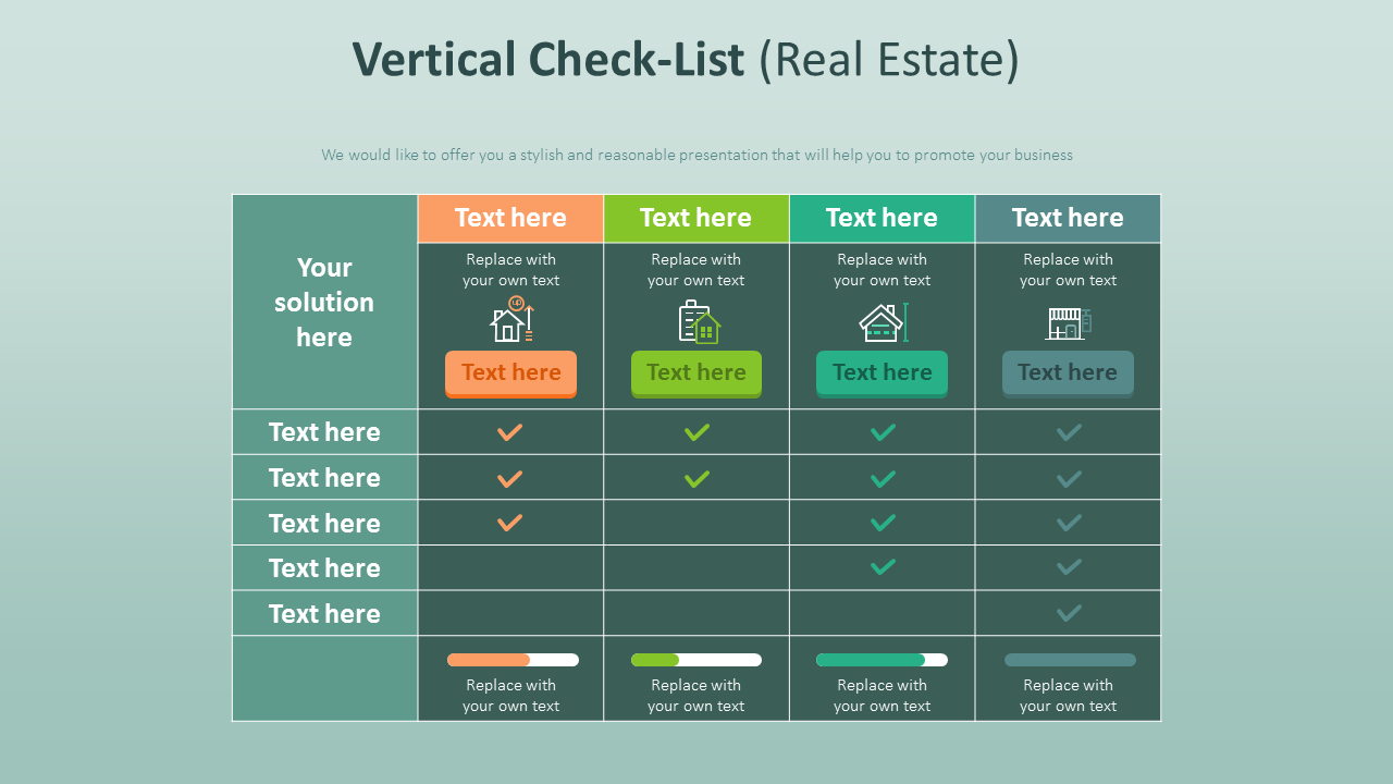 Vertical Check-list Diagram (Real Estate)
