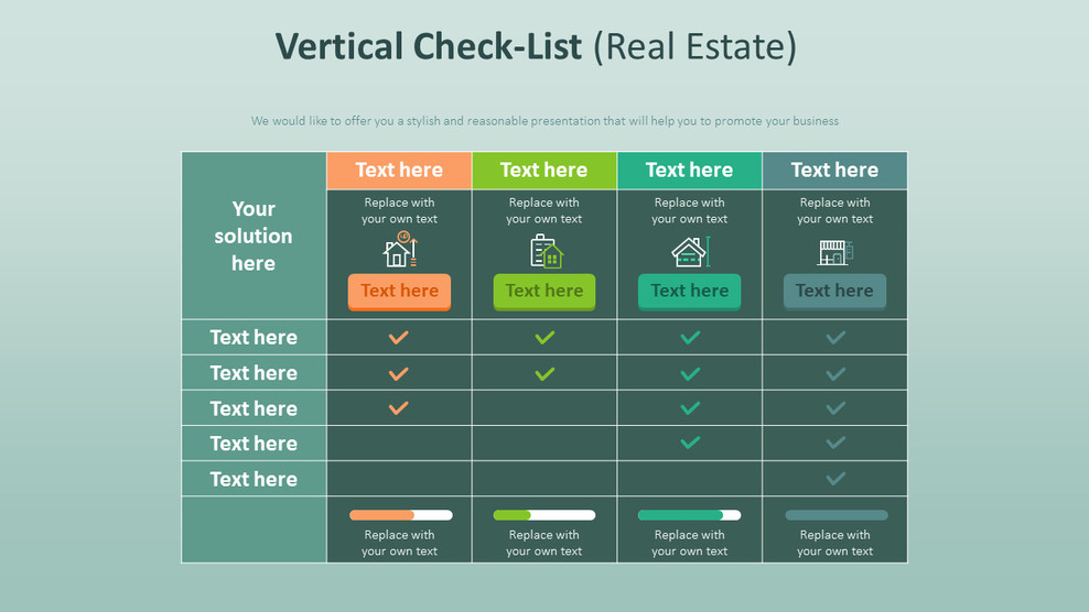 Vertical Check-list Diagram (Real Estate)