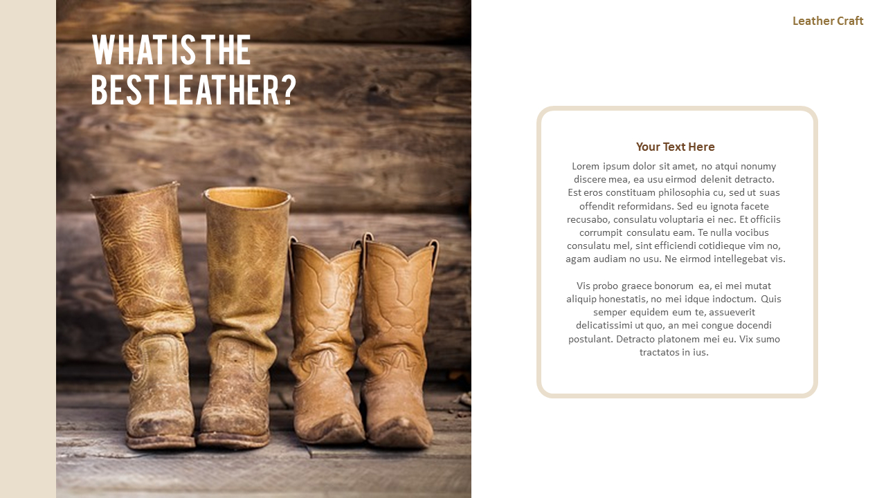 What Is The Best Leather Crafting Outline PPT Presentation