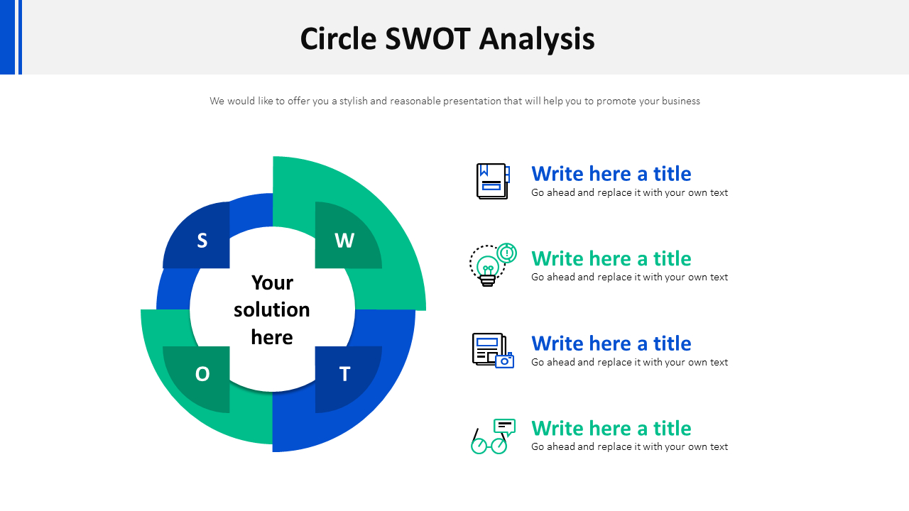 Circle SWOT Analysis Diagram