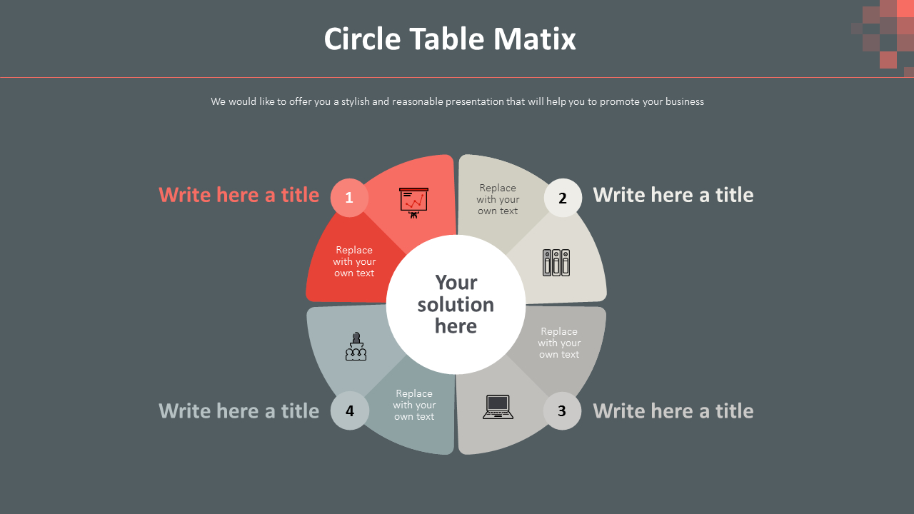 Circle Table Matix Diagram|Matrix
