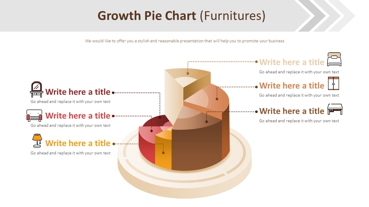 Growth Pie Chart Diagram (Furnitures)