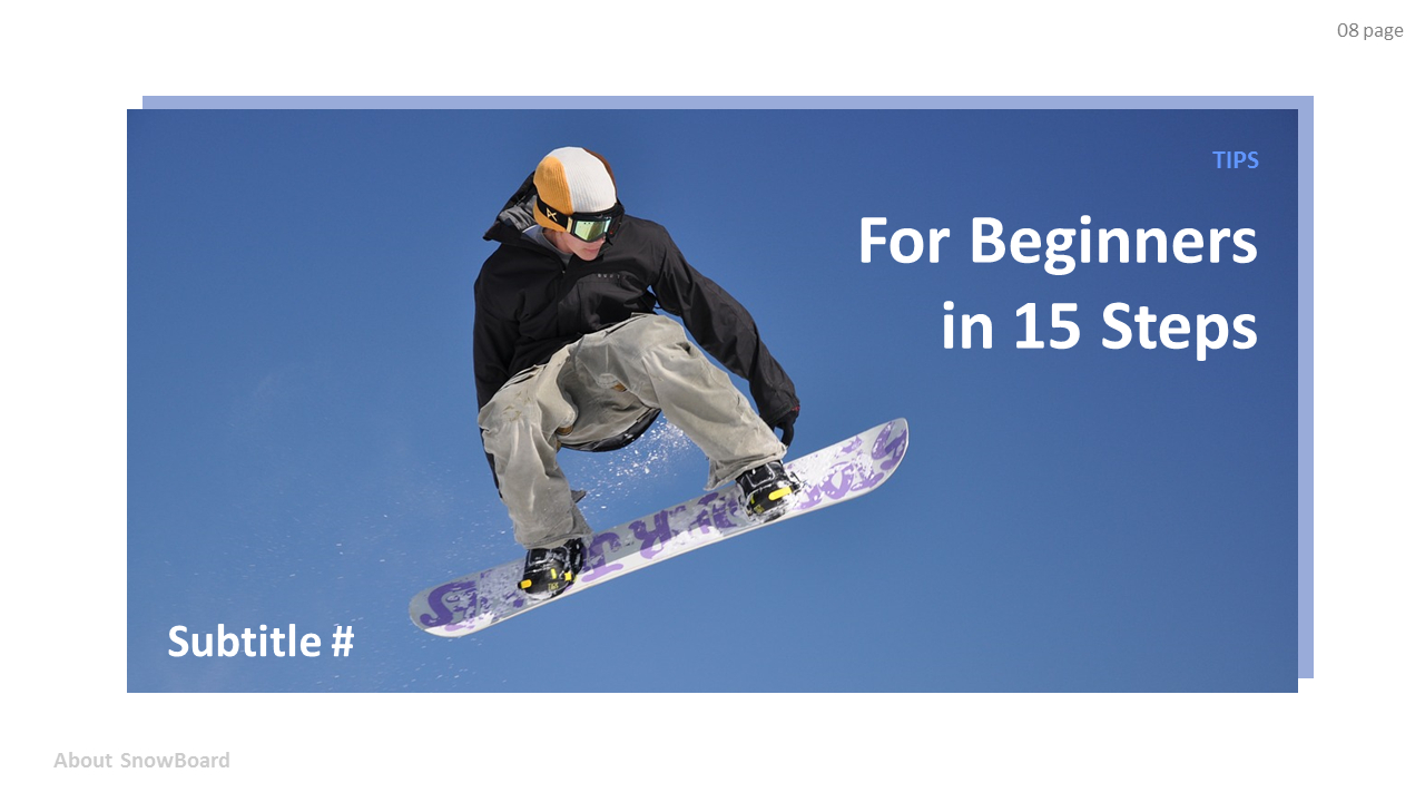 Basic Tips & Tricks About Snowboard PPT Design Templates