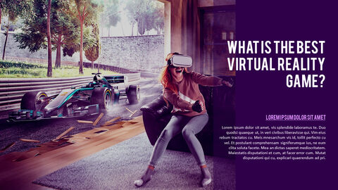 Virtual Reality (VR) Simple PowerPoint Template Design