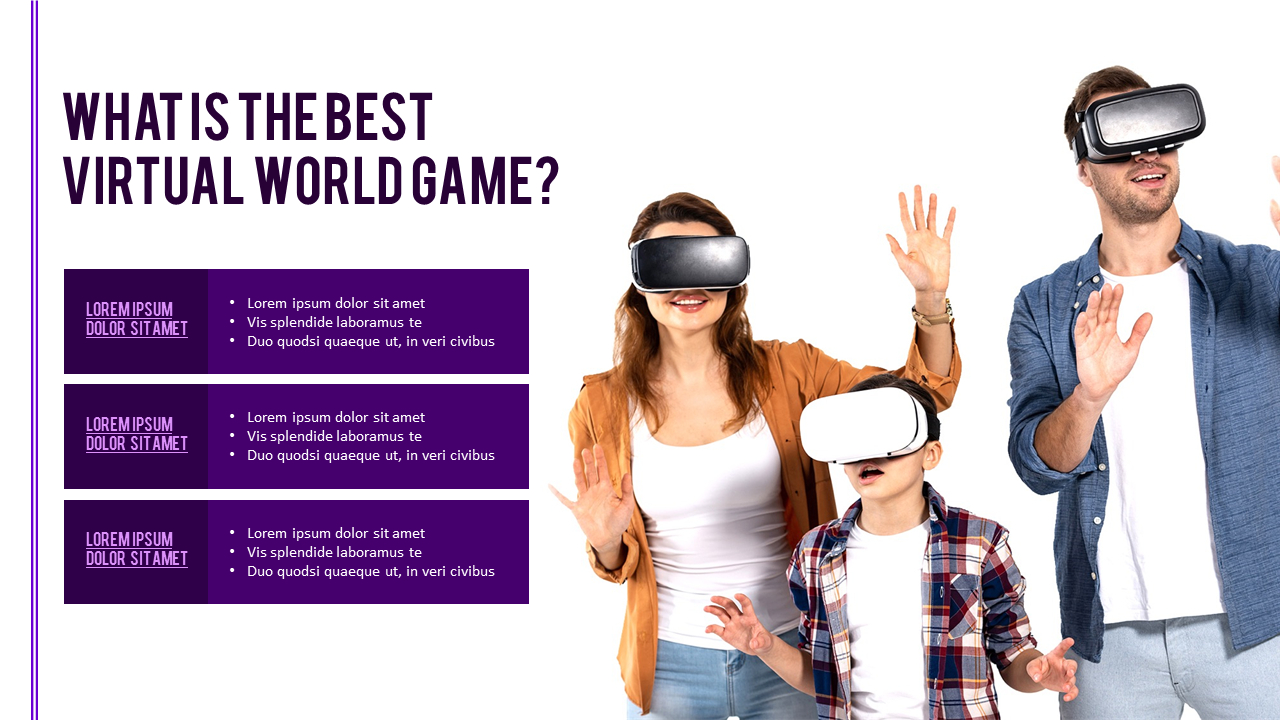 Virtual Reality (VR) Simple PowerPoint Template Design