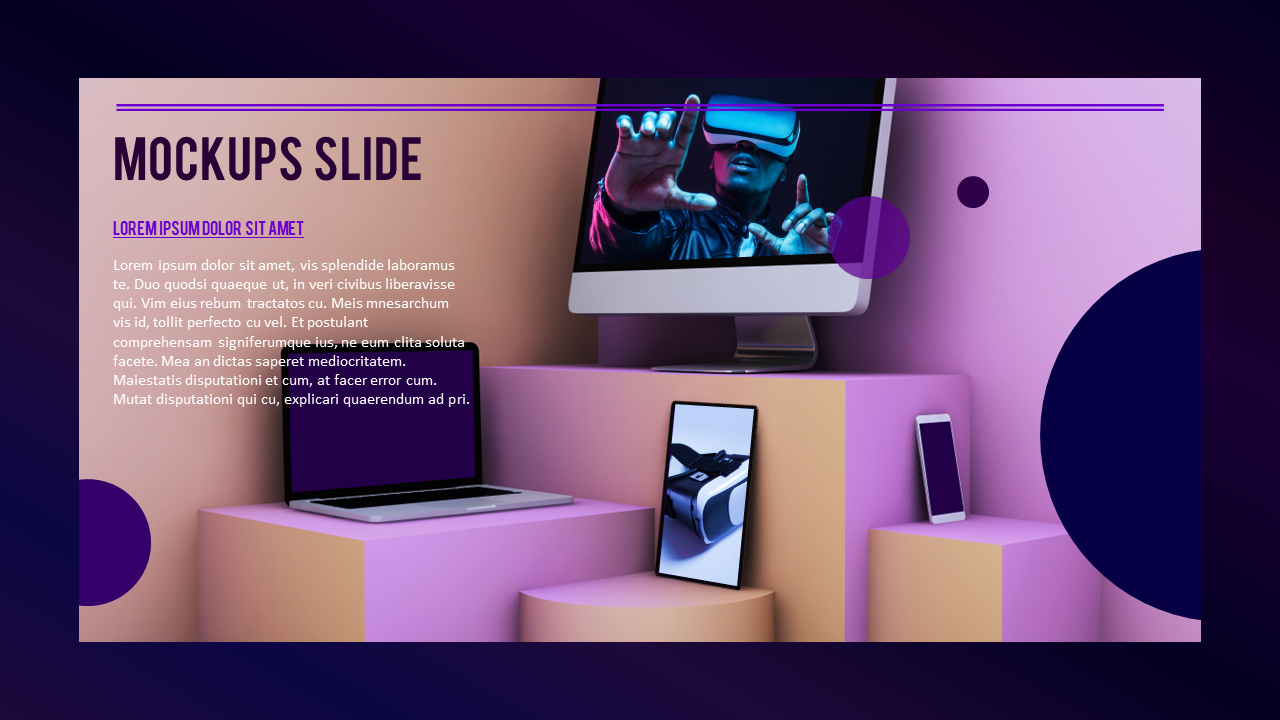 Virtual Reality (VR) Simple PowerPoint Template Design