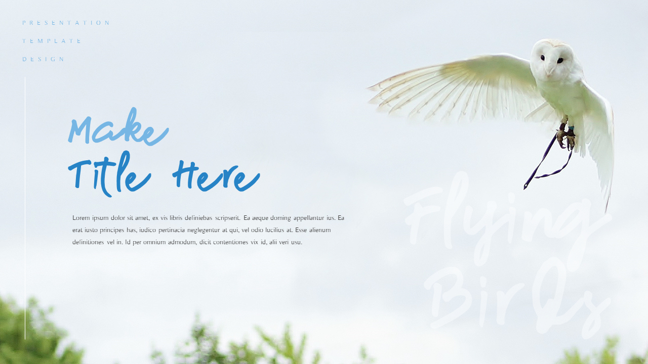 A Flying Bird PowerPoint Table of Contents