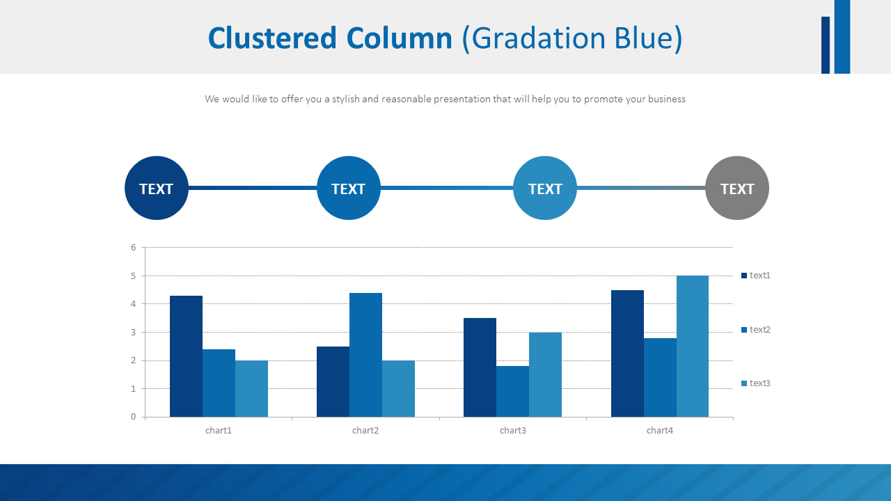 Clustered Column (Gradation Blue)|Chart
