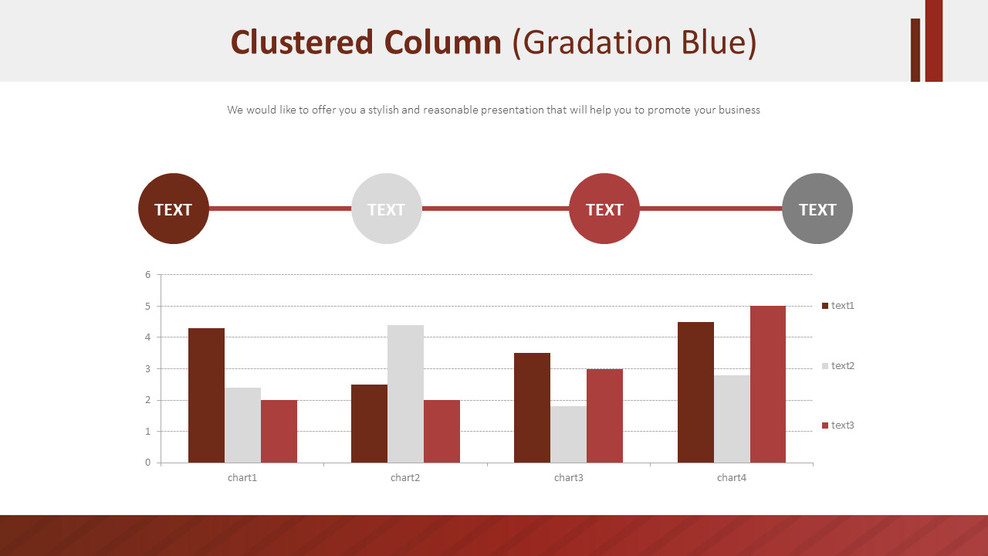 Clustered Column (Gradation Blue)|Chart