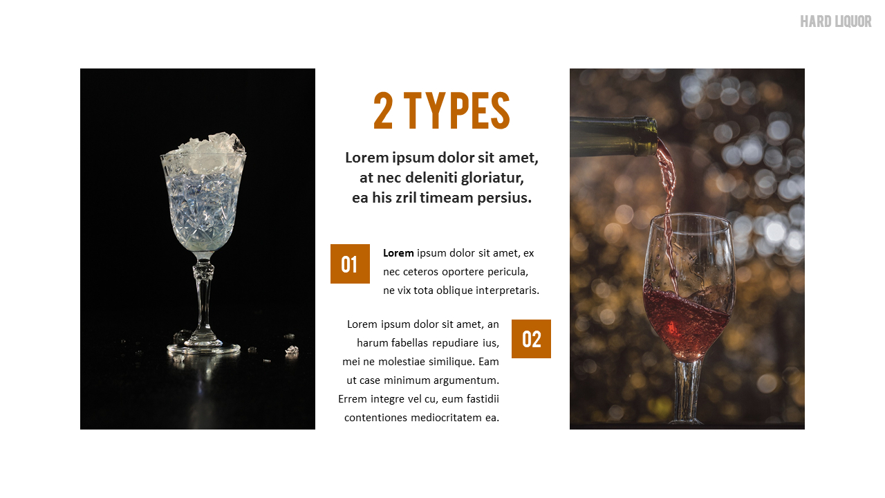 Drink hard liquor Simple PPT Templates