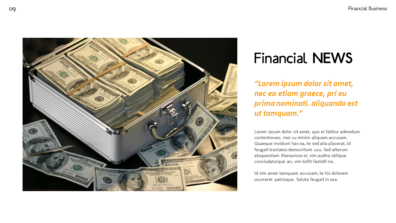 Improve your business financial position Theme Templates