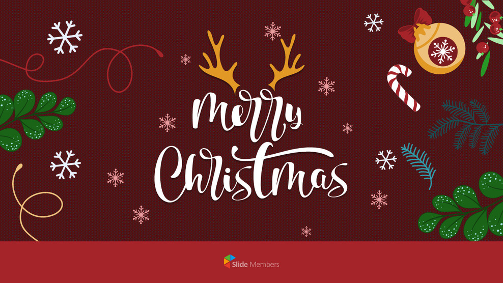 Sfondo Powerpoint Natale Rosso